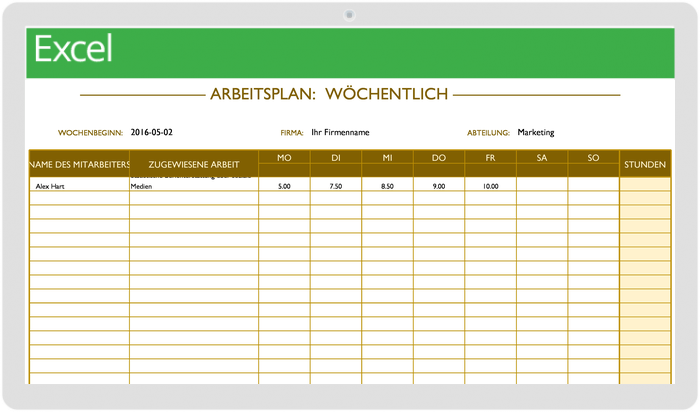 Kostenlose Vorlagen für Arbeitszeitpläne für Word und Excel | Smartsheet
